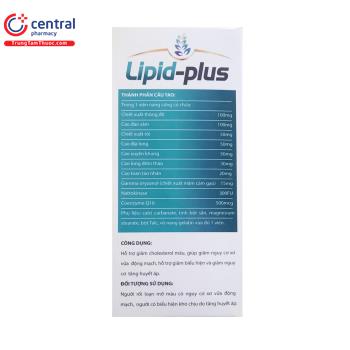 Thuốc Lipid-Plus giúp hỗ trợ hạ cholesterol máu, hạ huyết áp
