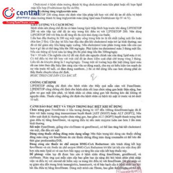 [CHÍNH HÃNG] Lipidstop 200 - Thuốc có tác dụng hạ cholesterol máu