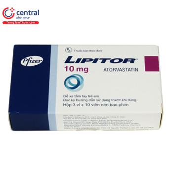 [CHÍNH HÃNG] Thuốc Lipitor 10 mg hạ cholesterol máu