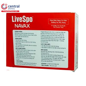 [CHÍNH HÃNG] Thuốc xịt Livespo Navax-liệu pháp cho viêm đường hô hấp