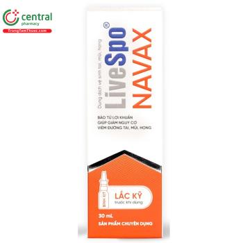 Thuốc xịt LiveSpo Navax 30ml - Vệ sinh tai, mũi, họng hàng ngày