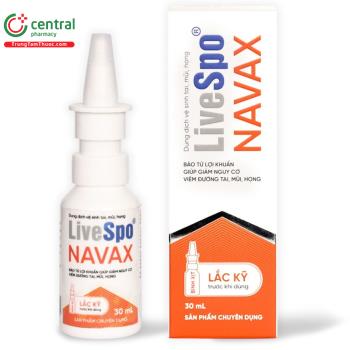 Thuốc xịt LiveSpo Navax 30ml - Vệ sinh tai, mũi, họng hàng ngày
