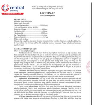[CHÍNH HÃNG] Thuốc Livetin-EP giải pháp mát gan, giải độc gan