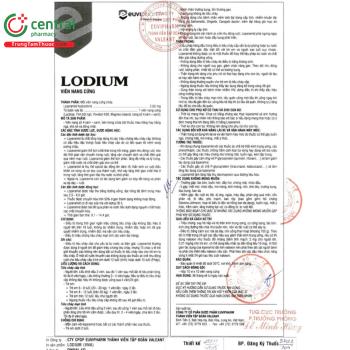 Thuốc Lodium 2mg Euvipharm - Điều trị tiêu chảy cấp và mạn tính