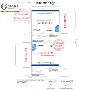 Thuốc Lodium 2mg Euvipharm - Điều trị tiêu chảy cấp và mạn tính