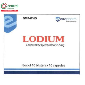 Thuốc Lodium 2mg Euvipharm - Điều trị tiêu chảy cấp và mạn tính