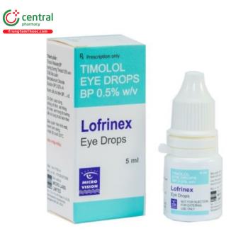 Thuốc nhỏ mắt Lofrinex Eye Drops 0,5% điều trị Glôcôm góc mở