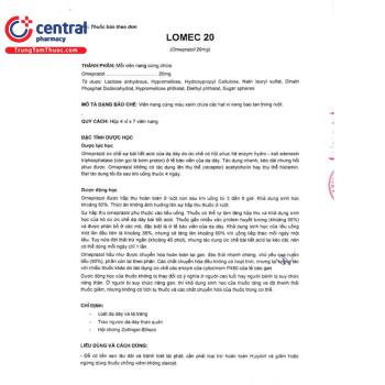 [CHÍNH HÃNG] Thuốc Lomec 20mg điều trị viêm loét dạ dày
