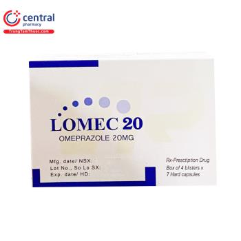 [CHÍNH HÃNG] Thuốc Lomec 20mg điều trị viêm loét dạ dày
