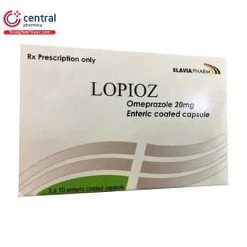 Thuốc Lopioz (Omeprazol 20mg): tác dụng, đối tượng sử dụng, lưu ý