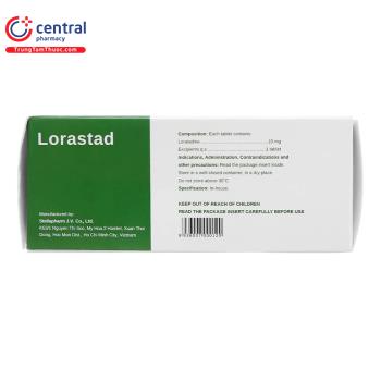 [CHÍNH HÃNG] Thuốc Lorastad 10mg (Hộp 100 viên) chống dị ứng