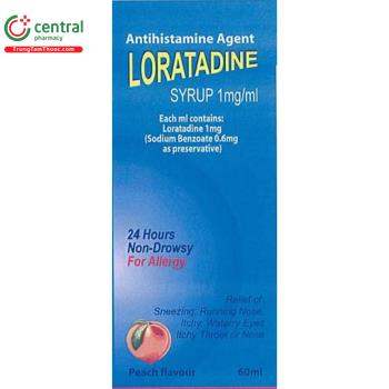Thuốc Loratadine Syrup 1mg/ml Y.S.P Giảm triệu chứng viêm mũi dị ứng