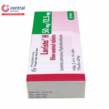 Thuốc Lorista H 50mg/12.5 mg: Tác dụng, liều dùng & giá bán