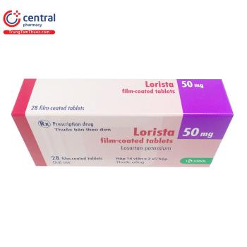 Thuốc Lorista 50mg (Losartan 50mg): Tác dụng, liều dùng và giá bán