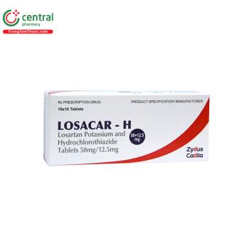 Thuốc Losacar-H 50mg/12.5mg - Thuốc kê đơn trị tăng huyết áp