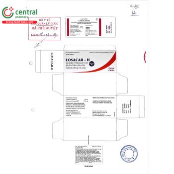 Thuốc Losacar-H 50mg/12.5mg - Thuốc kê đơn trị tăng huyết áp