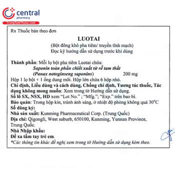 [CHÍNH HÃNG] Thuốc Luotai 200mg - thuốc điều trị tổn thương thần kinh