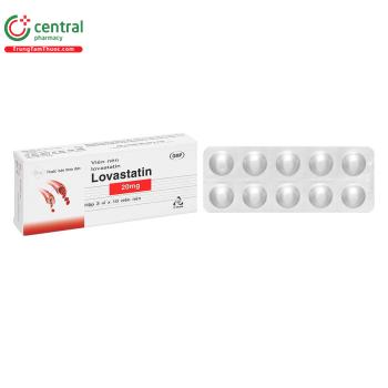 Thuốc Lovastatin 20mg TV Pharm - Điều trị tăng cholesterol toàn phần