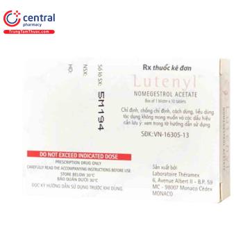 [CHÍNH HÃNG] Thuốc Lutenyl 5mg - Điều trị rối loạn kinh nguyệt