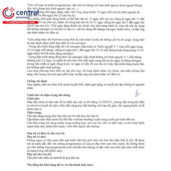 [CHÍNH HÃNG] Thuốc Lutenyl 5mg - Điều trị rối loạn kinh nguyệt
