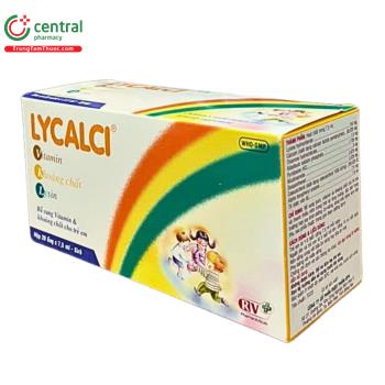 Thuốc Lycalci (hộp 20 ống) bổ sung Lysin, khoáng chất và Vitamin cho trẻ em