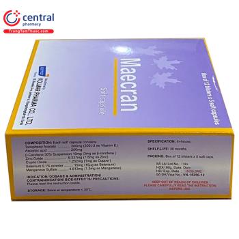 Thuốc Maecran: Công dụng - cách dùng, lưu ý khi sử dụng