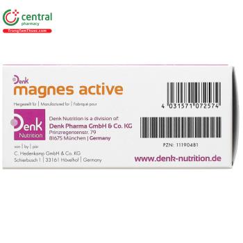 Magnes Active Denk tăng cường chức năng trên tim mạch, cải thiện co cơ