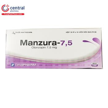 [CHÍNH HÃNG] Thuốc Manzura 7,5mg điều trị bệnh tâm thần phân liệt