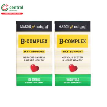 Mason Natural B-Complex bổ sung các vitamin nhóm B cân bằng dinh dưỡng