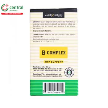 Mason Natural B-Complex bổ sung các vitamin nhóm B cân bằng dinh dưỡng