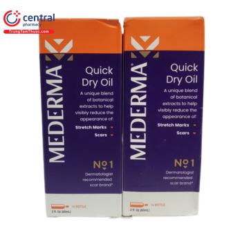Dầu trị rạn da Mederma Quick Dry Oil thúc đẩy làm mờ vết rạn