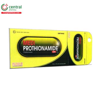 Thuốc Medi-prothionamide 250mg điều trị lao phổi, viêm màng não do lao