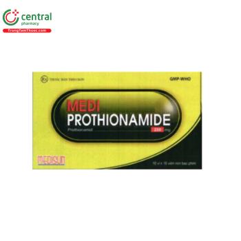 Thuốc Medi-prothionamide 250mg điều trị lao phổi, viêm màng não do lao