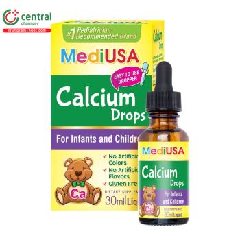 Thuốc MediUSA Calcium Drops giảm nguy cơ còi xương, giúp trẻ cao lớn