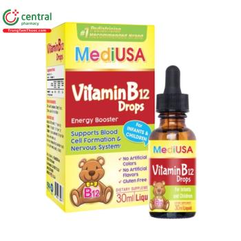 Thuốc MediUSA Vitamin B12 Drops ngừa nguy cơ thiếu hụt vitamin B12