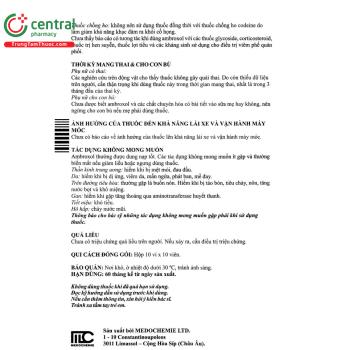 Thuốc Medovent 30mg chỉ định điều trị triệu chứng bệnh phế quản-phổi