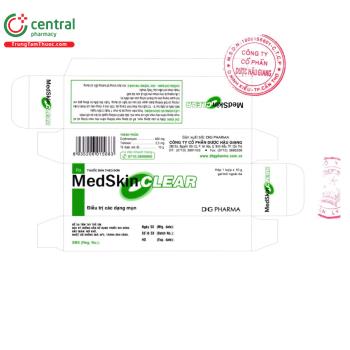 Thuốc Medskin Clear 400mg/2,5mg - gel bôi da trị mụn trứng cá
