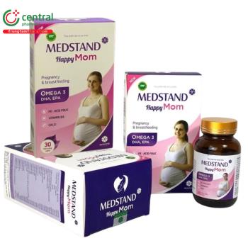 Thuốc Medstand Happy Mom bổ sung vitamin và khoáng chất mẹ bầu