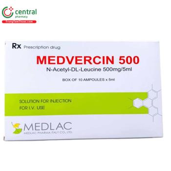 Thuốc Medvercin 500 (N-Acetyl-DL-Leucin) giảm tình trạng chóng mặt