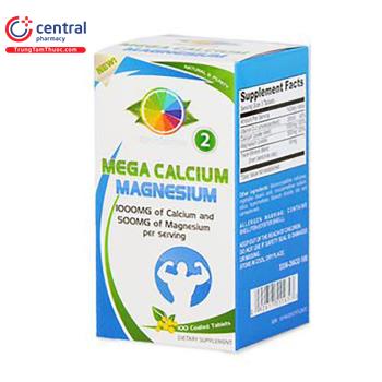 Thuốc Mega Calcium Magnesium - Bổ sung vitamin và khoáng chất