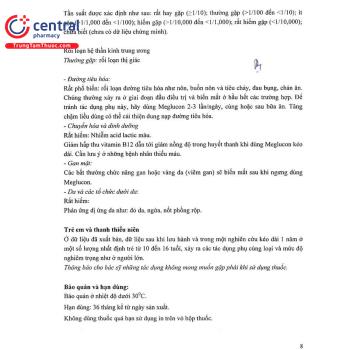 Thuốc Meglucon 1000mg - Thuốc điều trị bệnh đái tháo đường