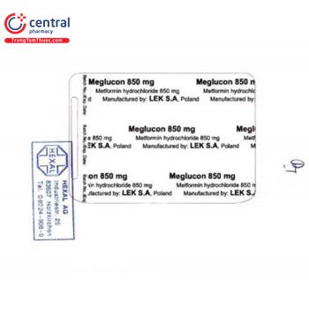 Thuốc Meglucon 850mg - Thuốc kiểm soát đường huyết hiệu quả