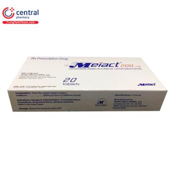 Thuốc Meiact 200mg: Tác dụng - Chỉ định, Liều dùng