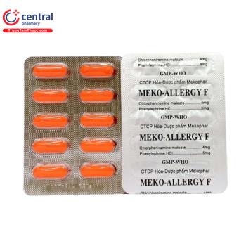 Thuốc Meko-Allergy F (Vỉ) giúp điều trị dị ứng thời tiết, sổ mũi