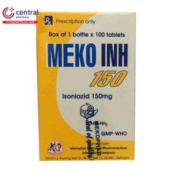 Thuốc Meko INH 150: Cách dùng, liều dùng, lưu ý khi sử dụng