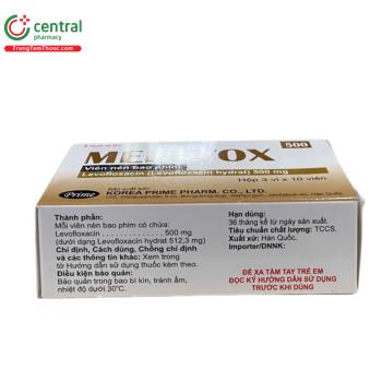 Thuốc Melevox 500 Korea Prime Pharm kháng sinh thế hệ 3 trị nhiễm khuẩn