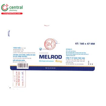 Thuốc Melrod 4mg PV Pharma - chống viêm và ức chế miễn dịch hiệu quả