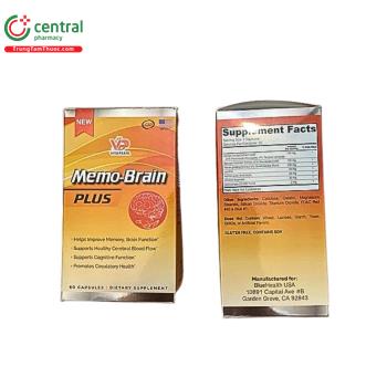Thuốc Memo-Brain Plus - Hỗ trợ cải thiện tuần hoàn não đến từ Mỹ