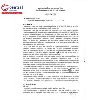[CHÍNH HÃNG] Thuốc Menzomi Inj. 2g - điều trị các bệnh nhiễm trùng