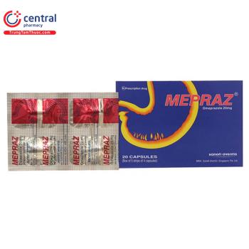 [CHÍNH HÃNG] Thuốc Mepraz 20mg (5 vỉ x 4 viên): tác dụng và giá bán